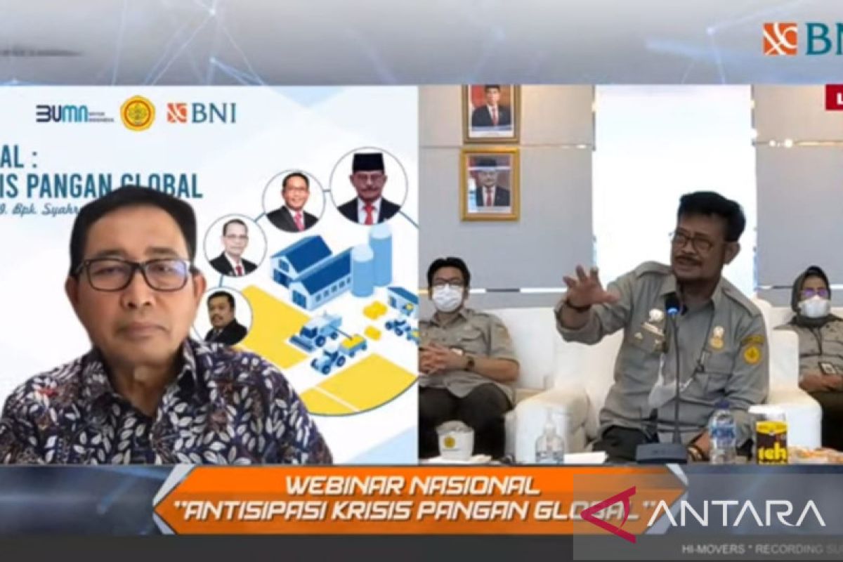 Kementan dan BNI berkolaborasi tingkatkan ketahanan pangan - ANTARA Sumbar