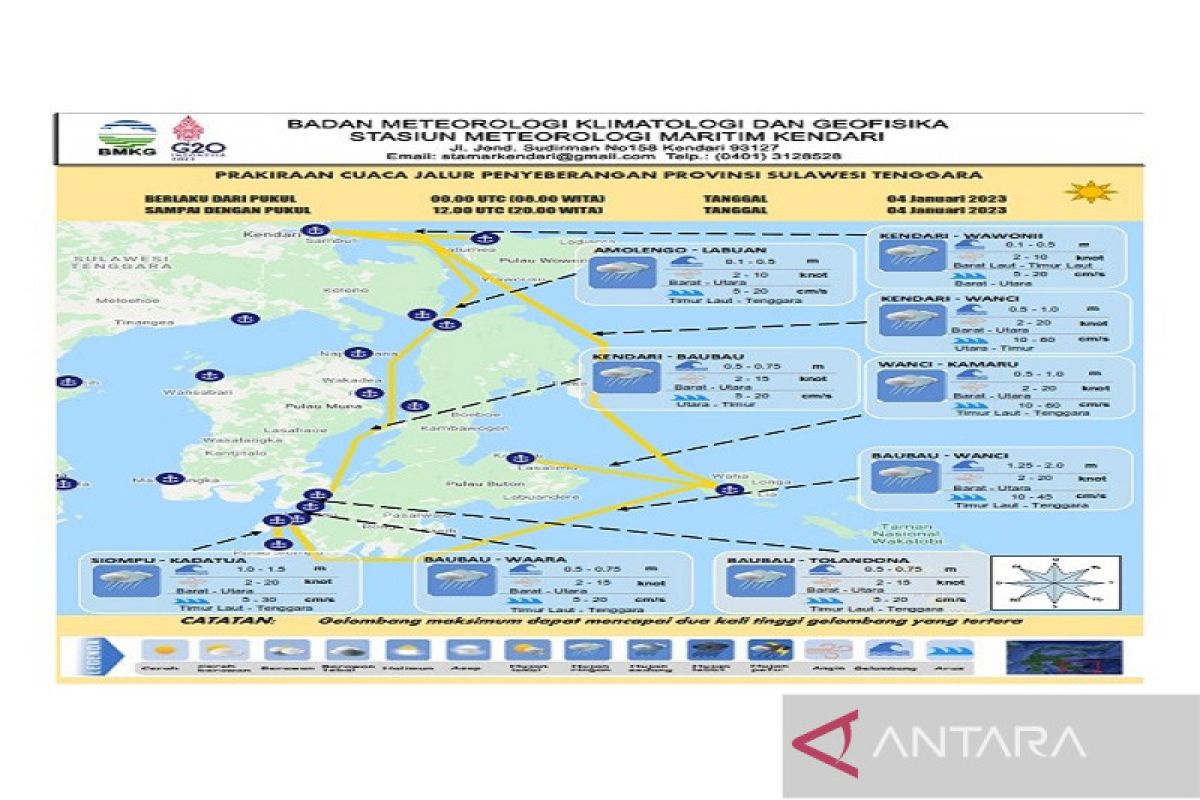 Waspadai gelombang tinggi empat meter di perairan Wakatobi - ANTARA News Sulawesi Tenggara ...