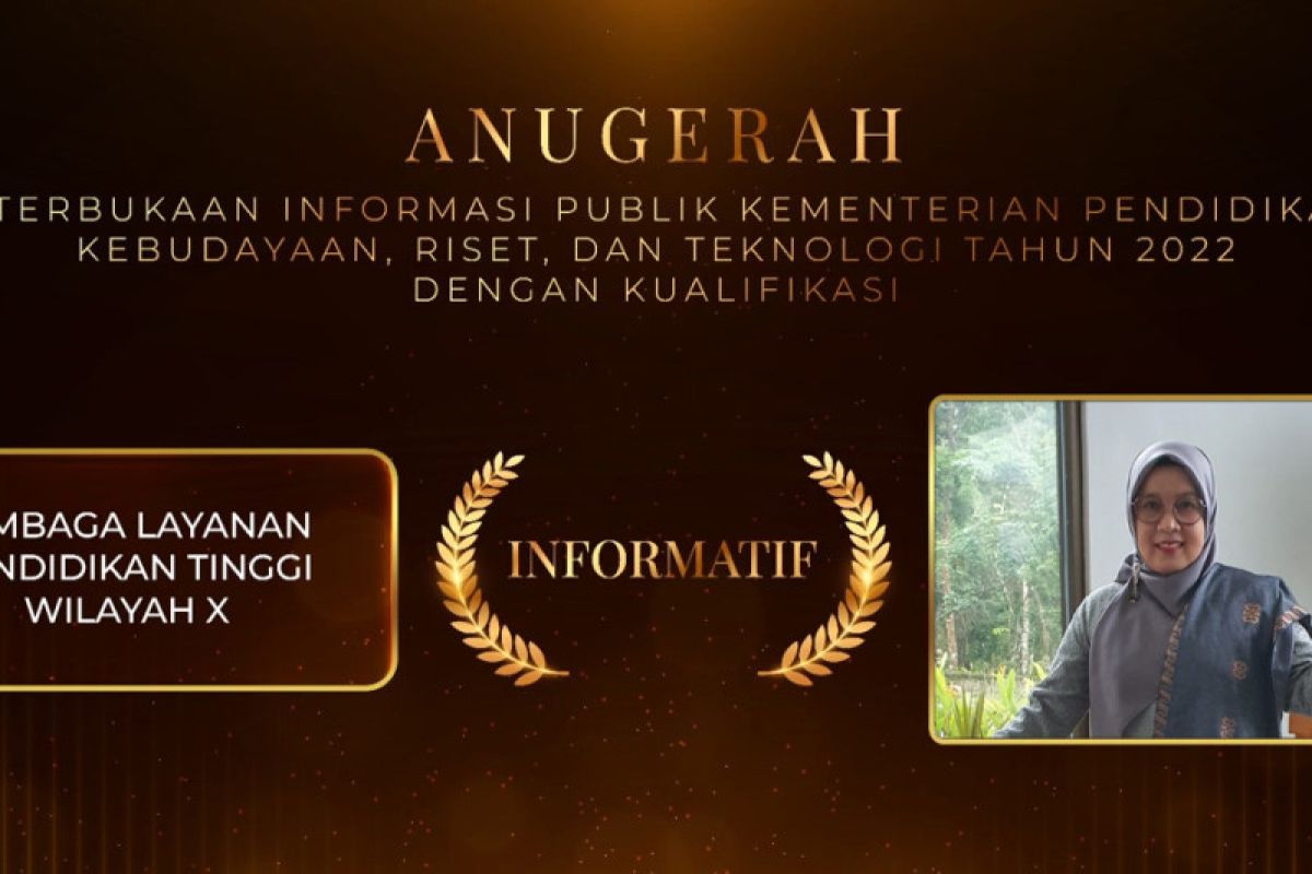 LLDIKTI Wilayah X raih predikat "Informatif" anugerah Keterbukaan Informasi Publik di lingkungan ...