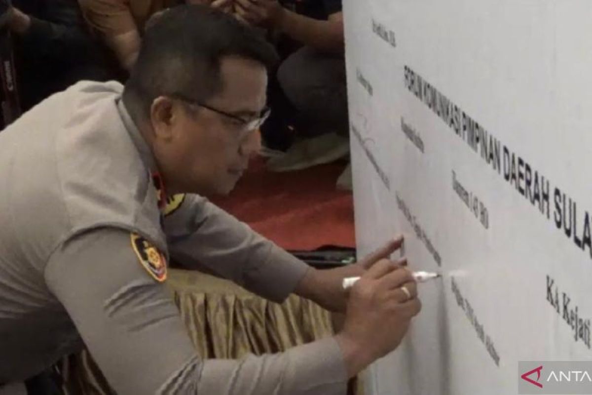 Polda Parpol Di Sulawesi Tenggara Deklarasi Pemilu Damai 2024 Antara