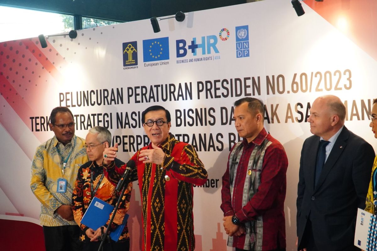 Kemenkumham resmi luncurkan Perpres 60 tahun 2023 tentang strategi nasional bisnis dan HAM ...