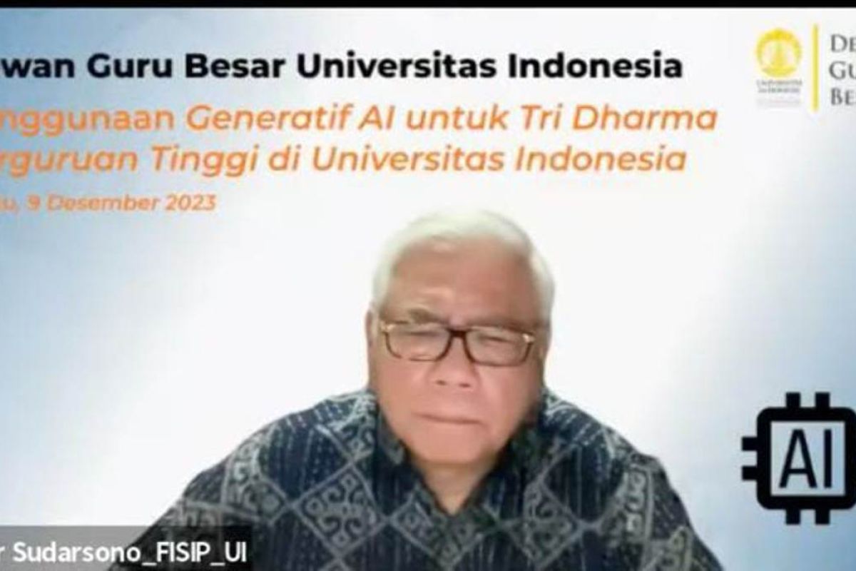 DGB UI: Pemanfaatan Artificial Intelligence perlu edukasi yang benar, Rabu, 13 Desember 2023 ...