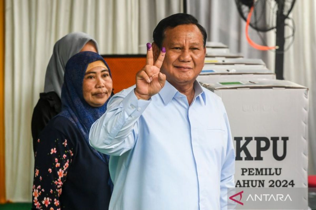 Prabowo coblos Pemilu 2024 - ANTARA News Sulawesi Tenggara - ANTARA News Kendari, Sulawesi ...