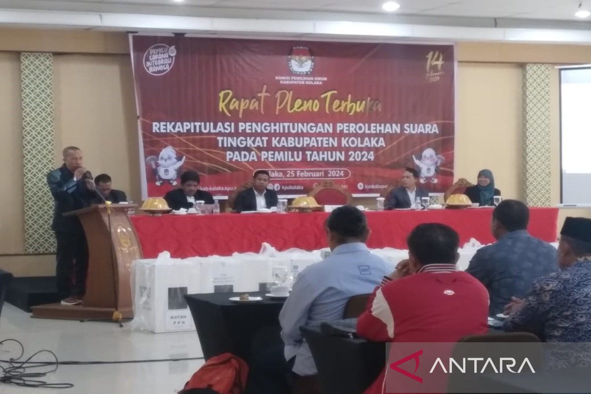 KPU Kolaka rapat pleno rekapitulasi penghitungan perolehan suara - ANTARA News Sulawesi Tenggara ...