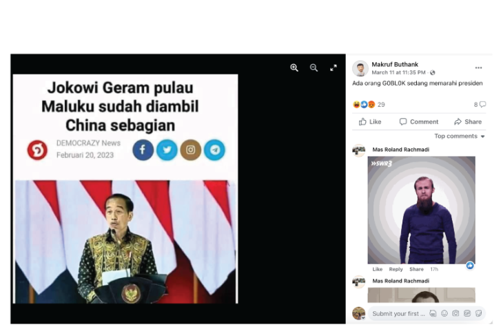 Hoaks! Jokowi geram sebagian pulau Maluku diambil China - ANTARA News