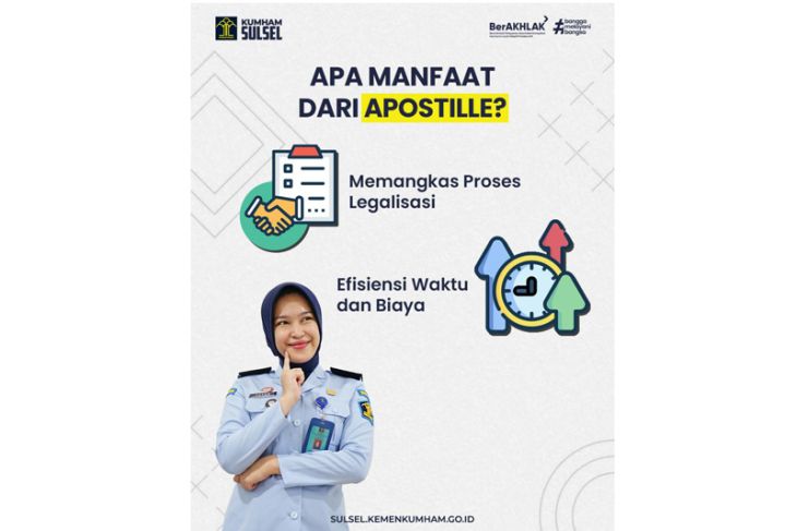 Kemenkumham Sulsel layani pencetakan sertifikat Apostille - ANTARA News Makassar
