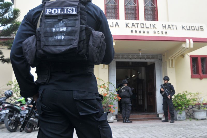 Pengamanan ibadah GKHK - ANTARA News